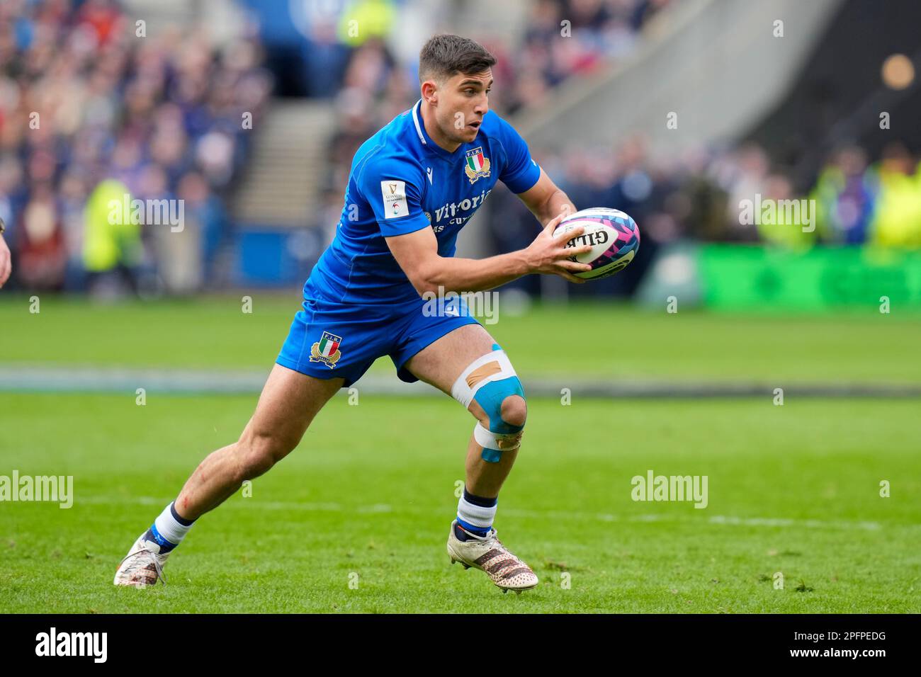 Alessandro Fusco #9 of Italy during the 2023 Guinness 6 Nations match ...