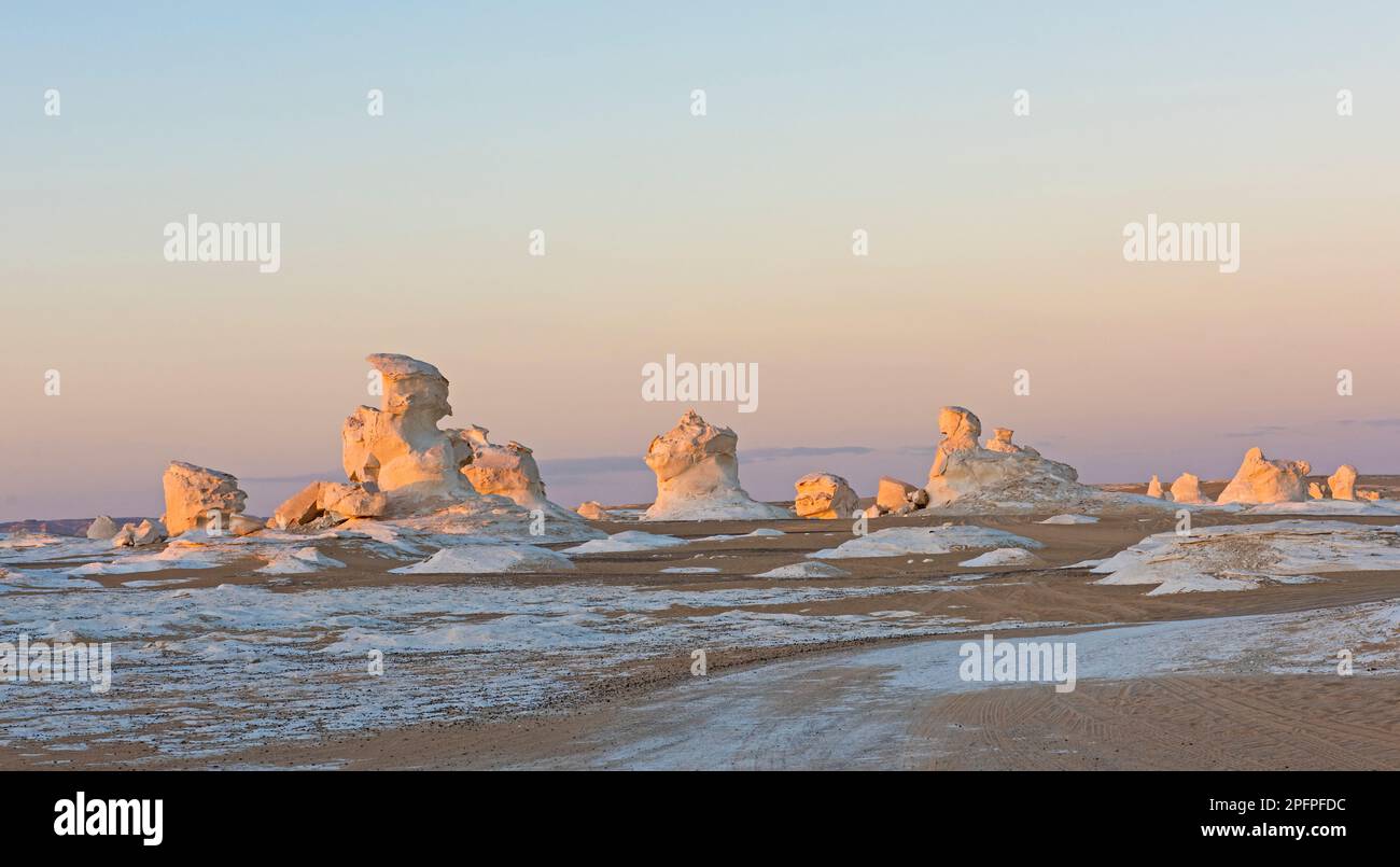 Landscape scenic view of desolate barren western desert in Panoramic ...