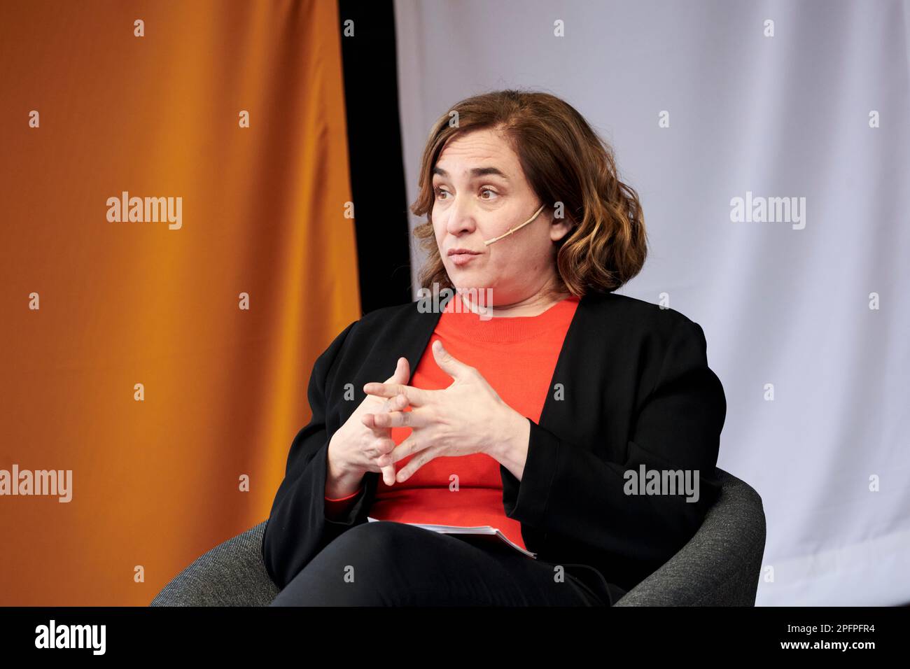 Ada Colau During An Event Open To All Citizens In Pla a S ller On