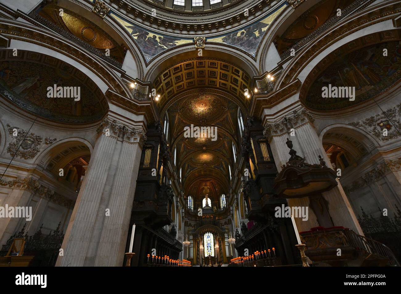 Interior of St Pauls Cathedral, London UK Stock Photo - Alamy