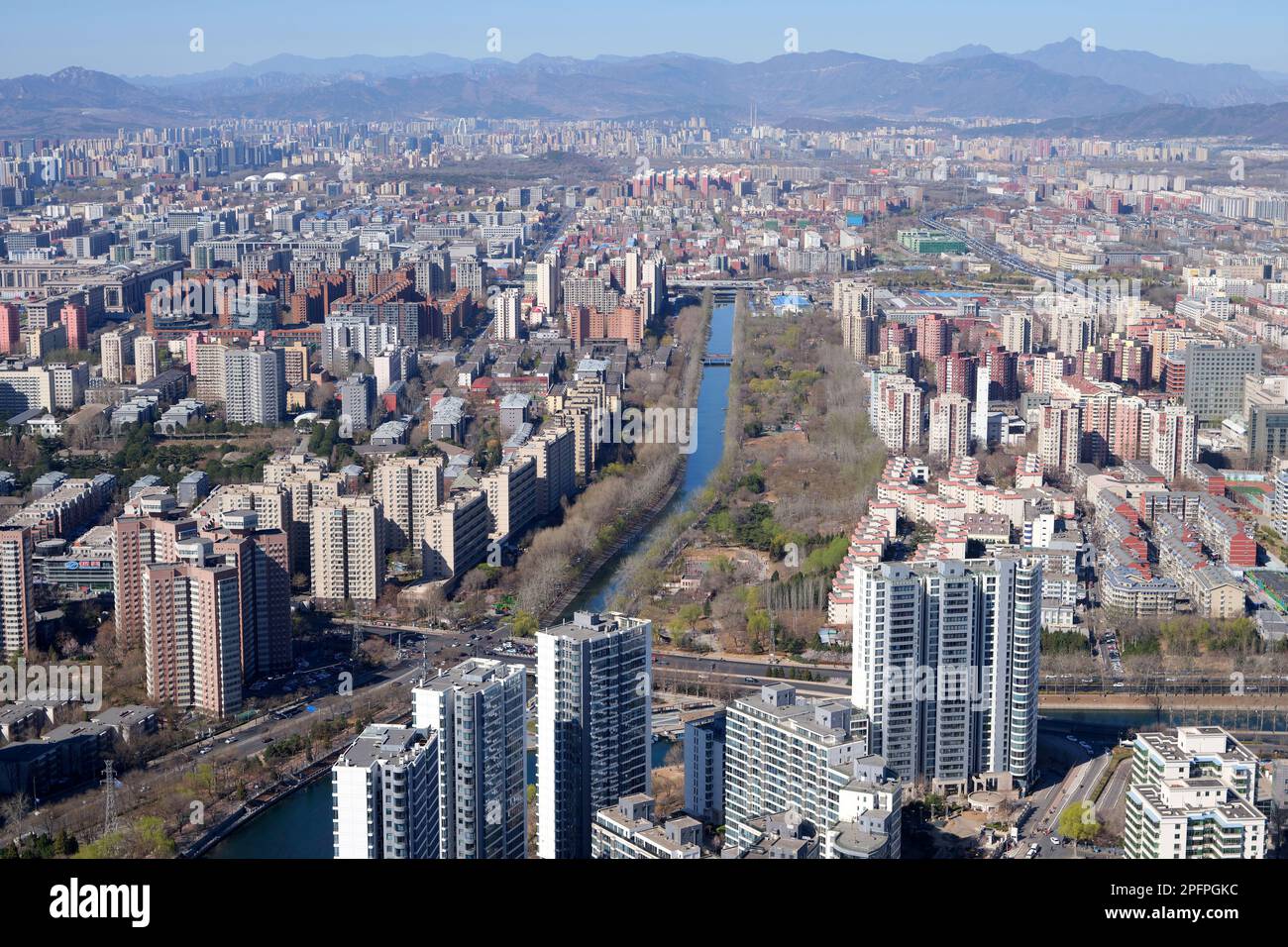 BEIJING, CHINA - MARCH 18, 2023 - The cItyscape of Beijing is seen from ...