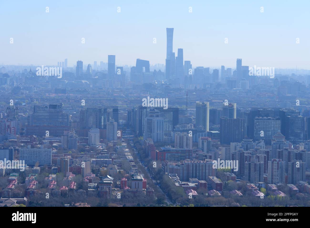 BEIJING, CHINA - MARCH 18, 2023 - The cItyscape of Beijing is seen from ...