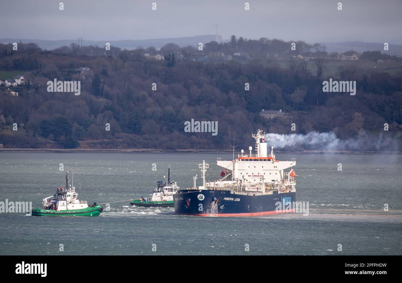 Whitegate, Cork, Ireland. 18th March, 2023. Tug boats DSG Titan and ...
