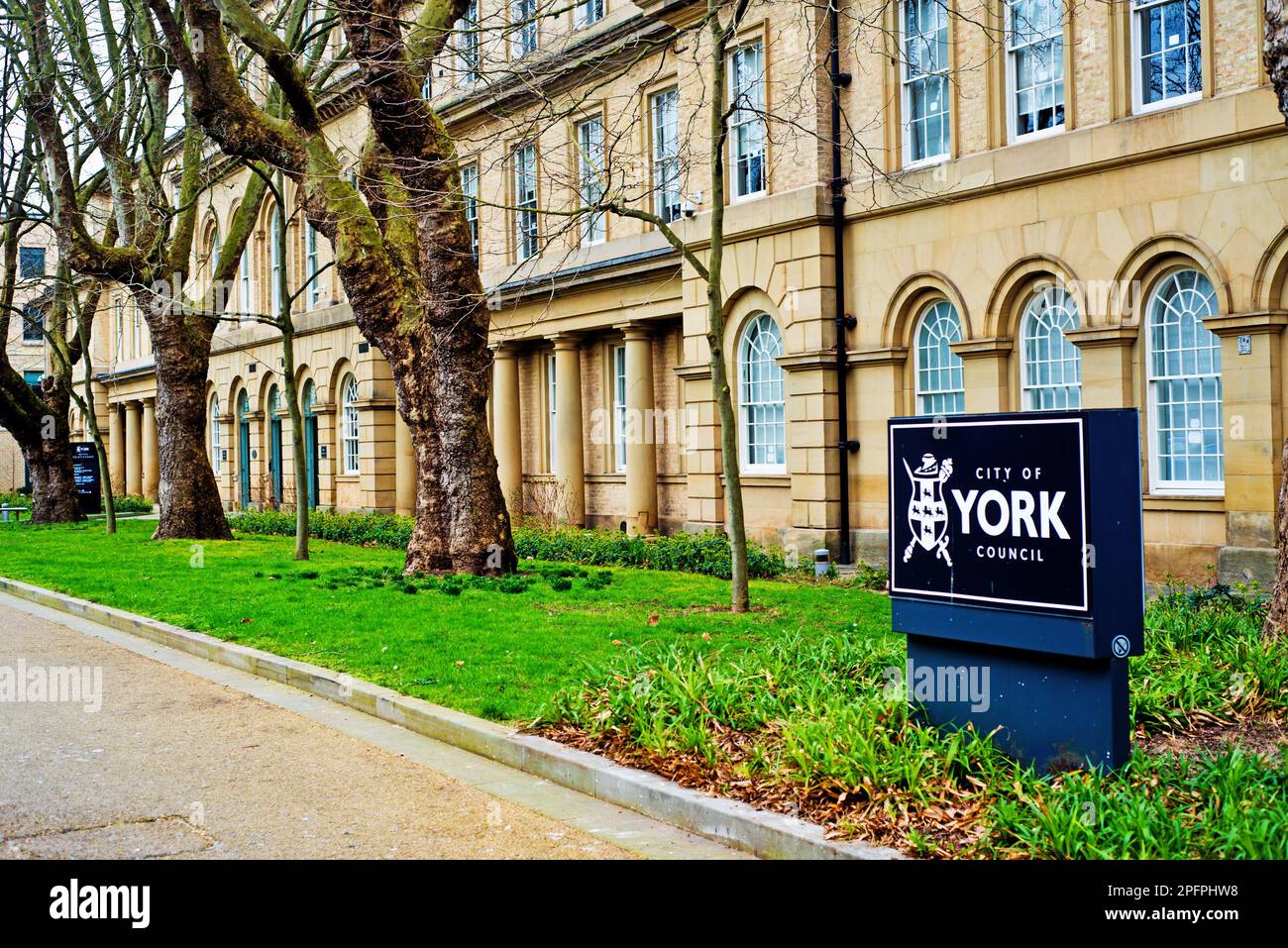 Council Offices, Ex York first railway station, York, England Stock ...