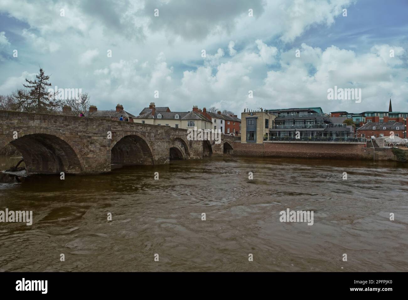Wye Bridge in the city of Hereford. The new building is called the Left ...