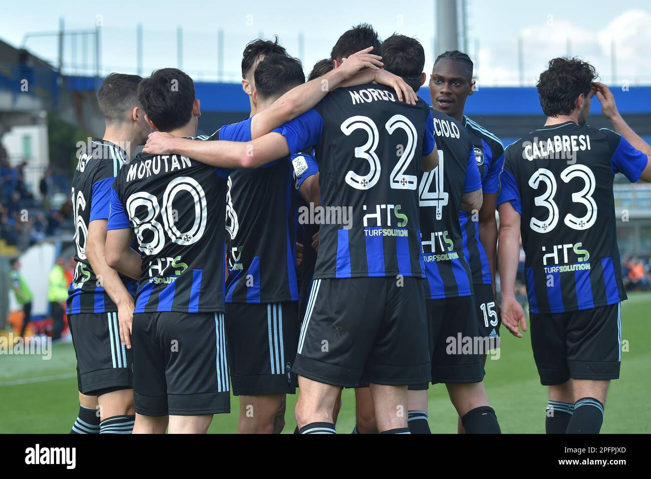 Arena Garibaldi, Pisa, Italy, March 18, 2023, Players Pisa celebrate ...