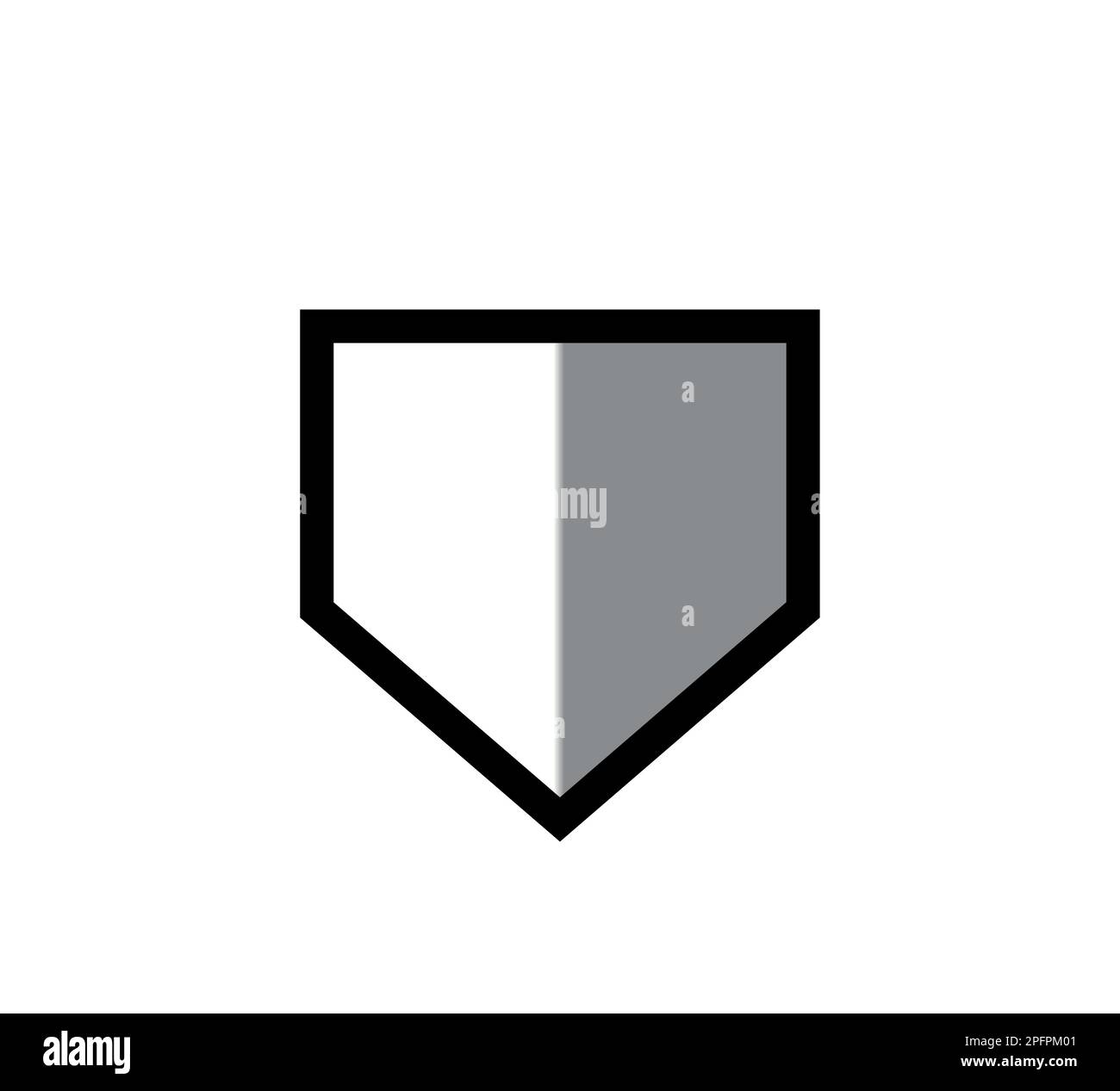 Baseball Home Plate Vector illustration. Silhouette. Playing. Home base ...