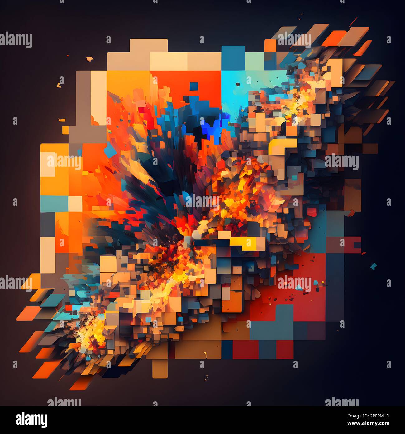 Vibrant explosion of intricate shapes hi-res stock photography and ...
