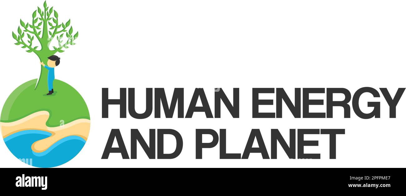 Modern HUMAN ENERGY PLANET People Tree logo design Stock Vector Image ...