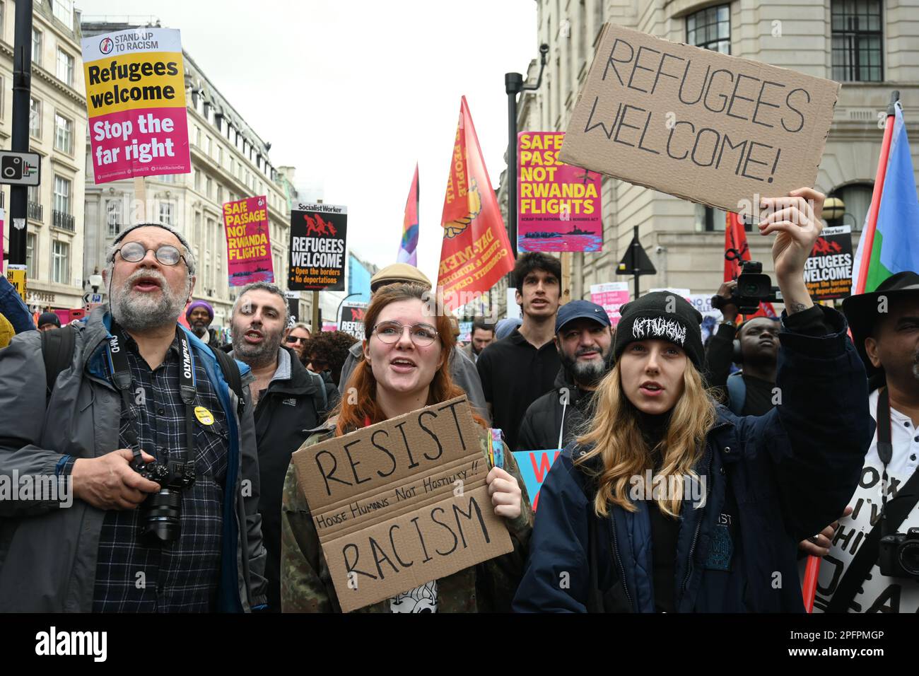 BBC, London, UK. 18th Mar, 2023. Annual march against Racism. The ...