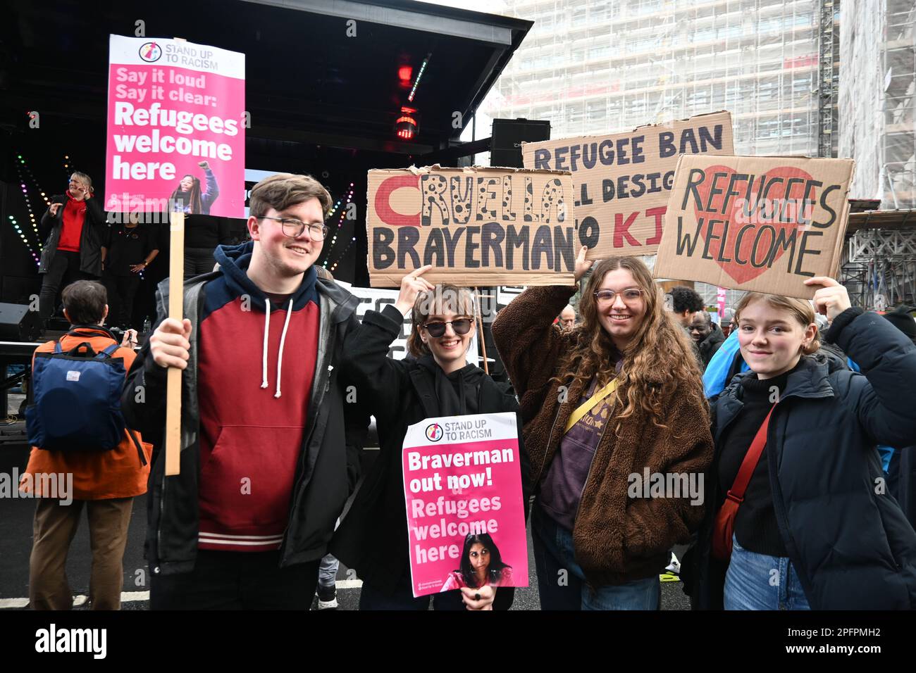 BBC, London, UK. 18th Mar, 2023. Annual march against Racism. The ...