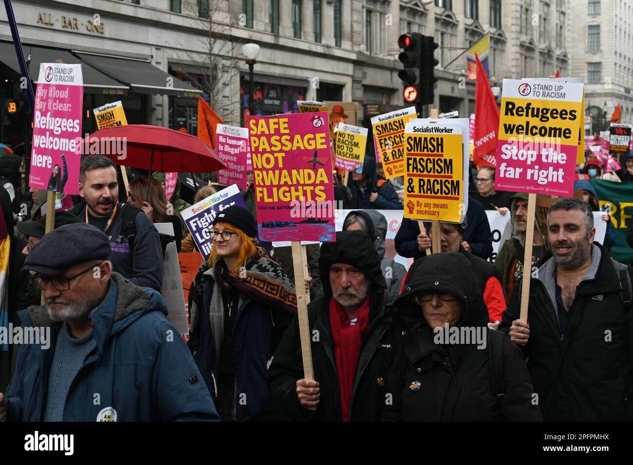 BBC, London, UK. 18th Mar, 2023. Annual march against Racism. The ...
