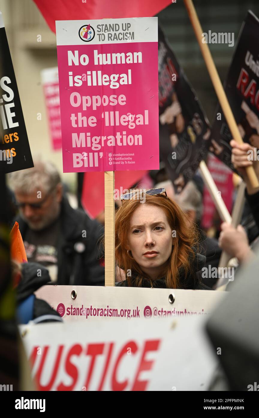 BBC, London, UK. 18th Mar, 2023. Annual march against Racism. The ...