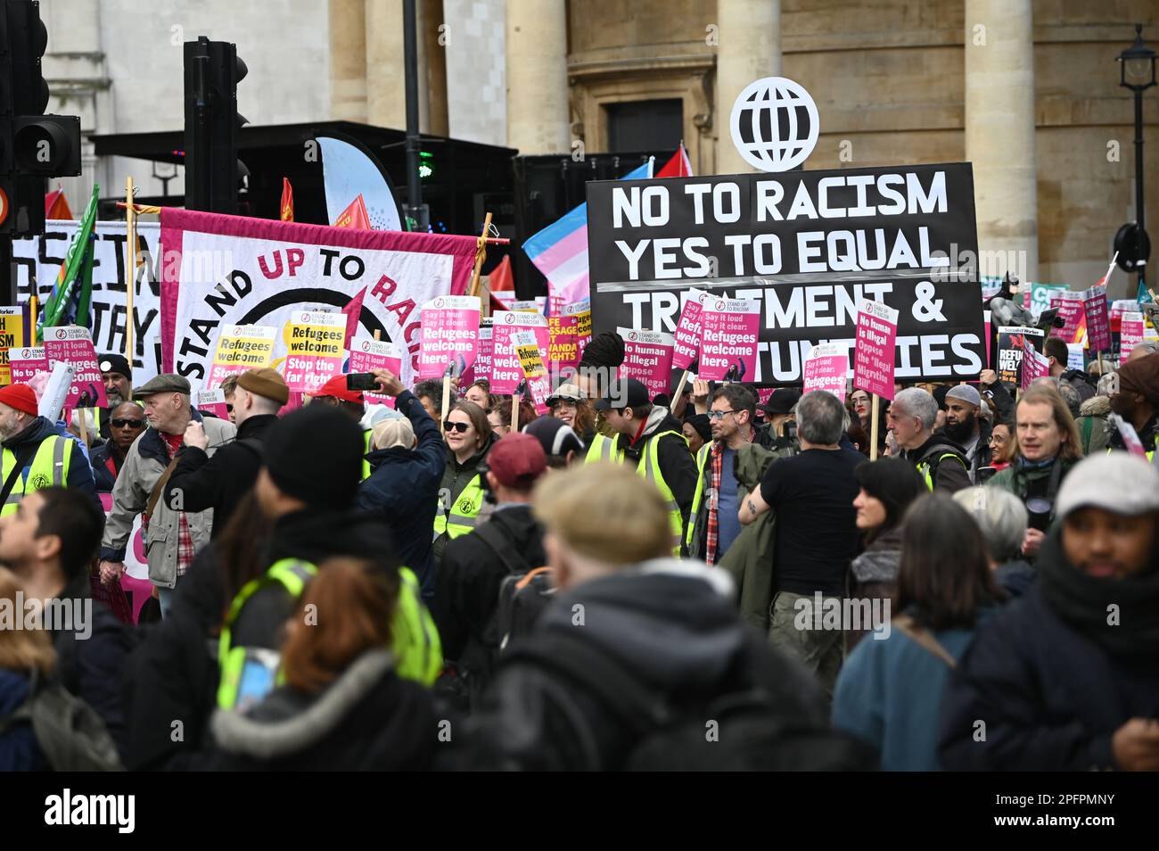 BBC, London, UK. 18th Mar, 2023. Annual march against Racism. The ...