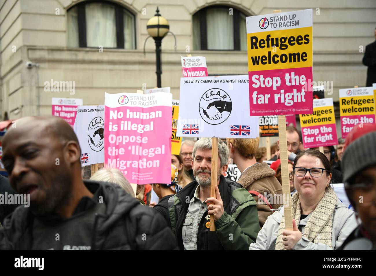 BBC, London, UK. 18th Mar, 2023. Annual march against Racism. The ...