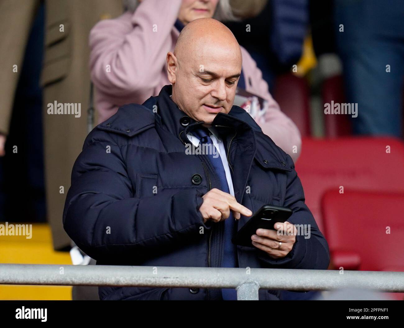 Tottenham Hotspur chairman Daniel Levy in the stands ahead of the ...