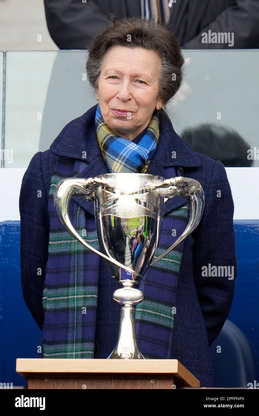 Edinburgh, UK. 18th Mar, 2023. HRH Princess Anne waits to present the ...