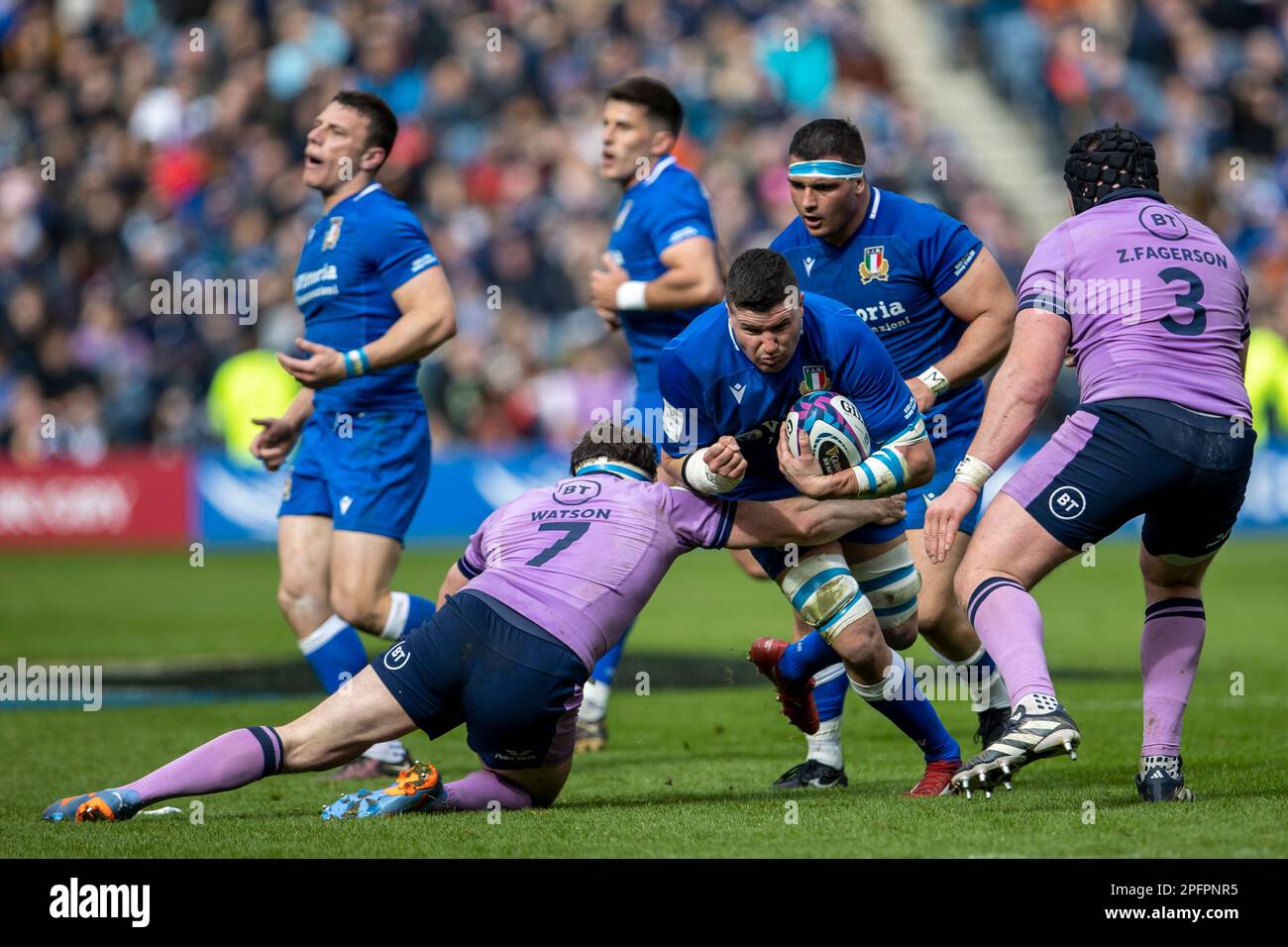 Edinburgh, UK. 18th Mar, 2023. 18th March 2023; Murrayfield Stadium ...