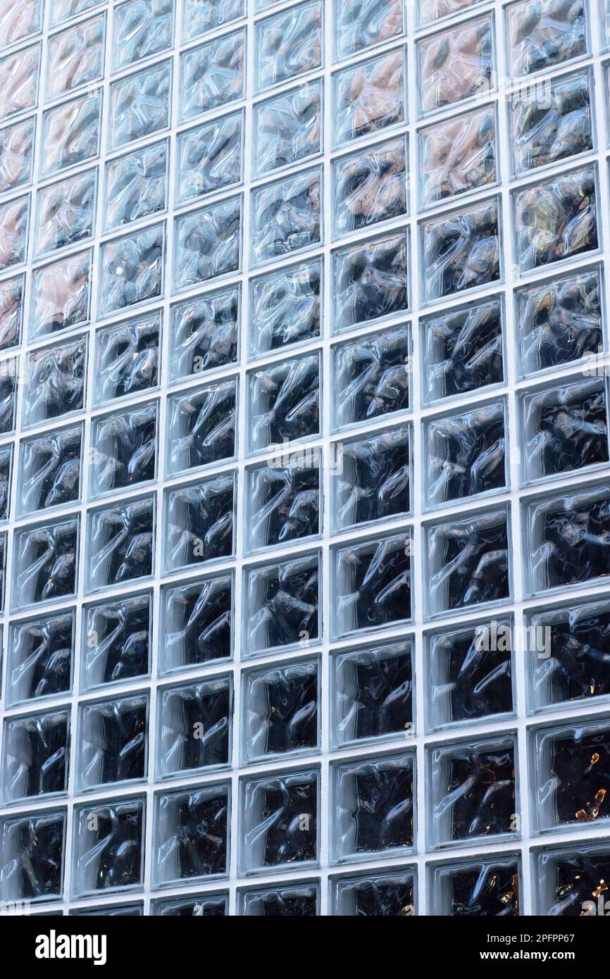 80s style interior blurred glass blocks Stock Photo - Alamy