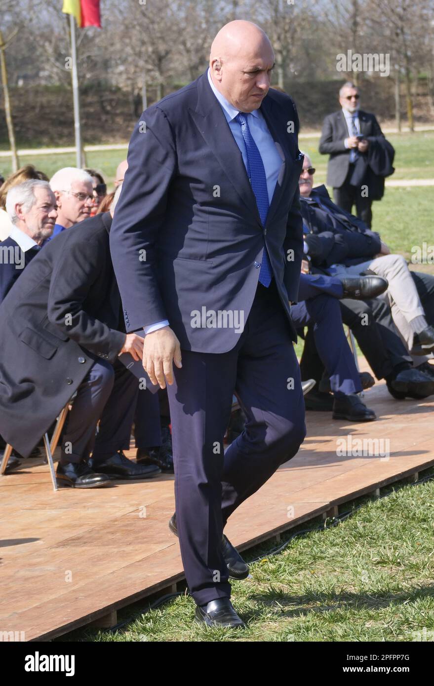 Defense Minister Guido Crosetto at the inauguration of the Bosco della ...