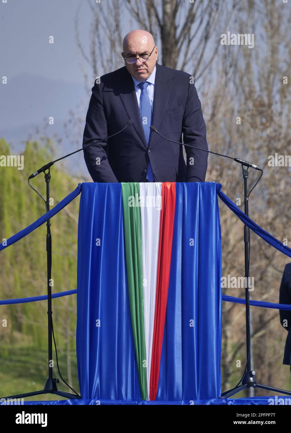 Defense Minister Guido Crosetto at the inauguration of the Bosco della ...
