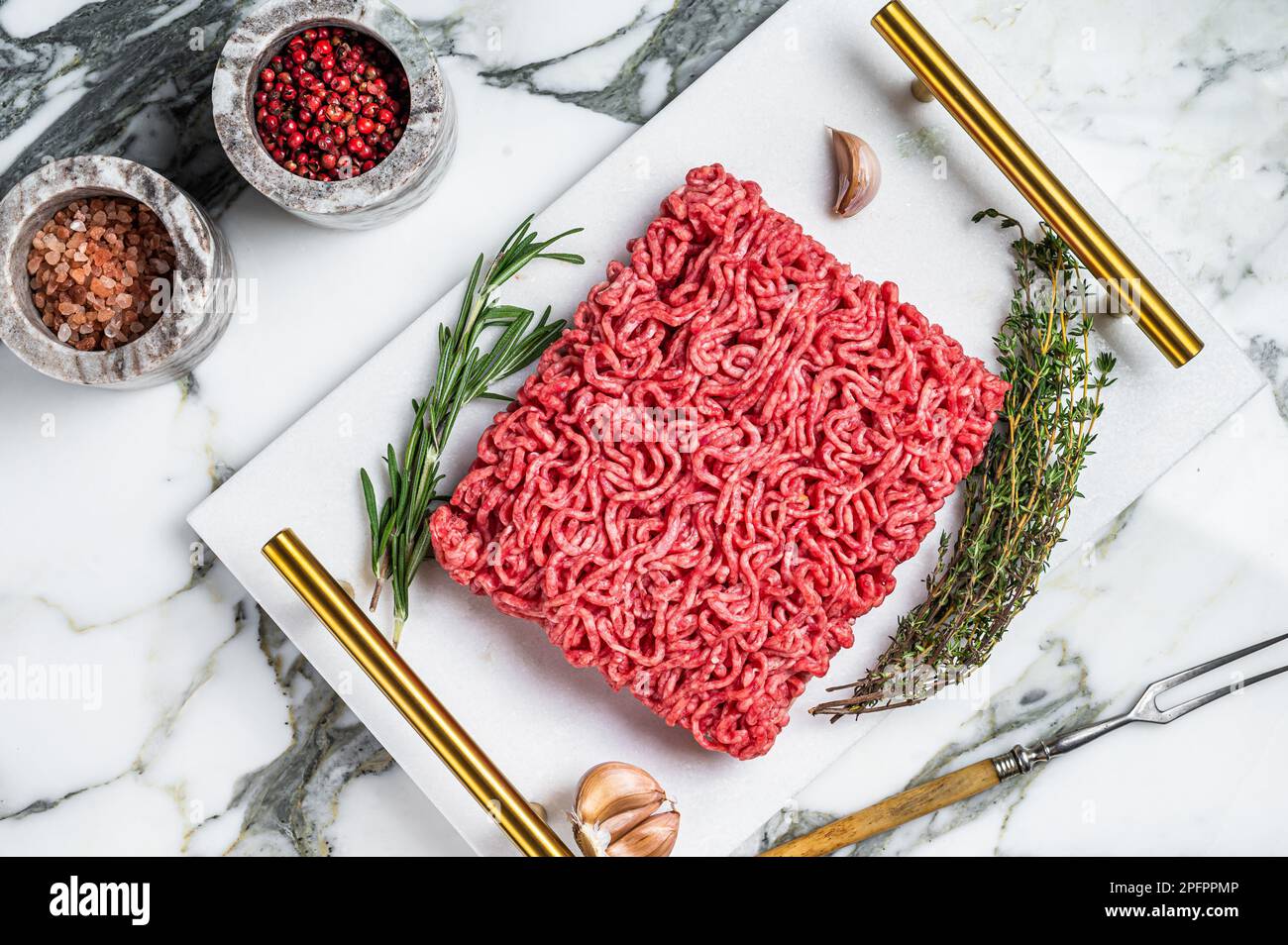 Uncooked Mince from marbled beef Meat, raw ground meat. Marble ...