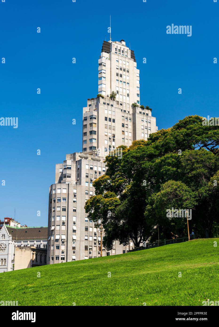 Art Deco Kavanagh building by San Martin Plaza in Buenos Aires in ...