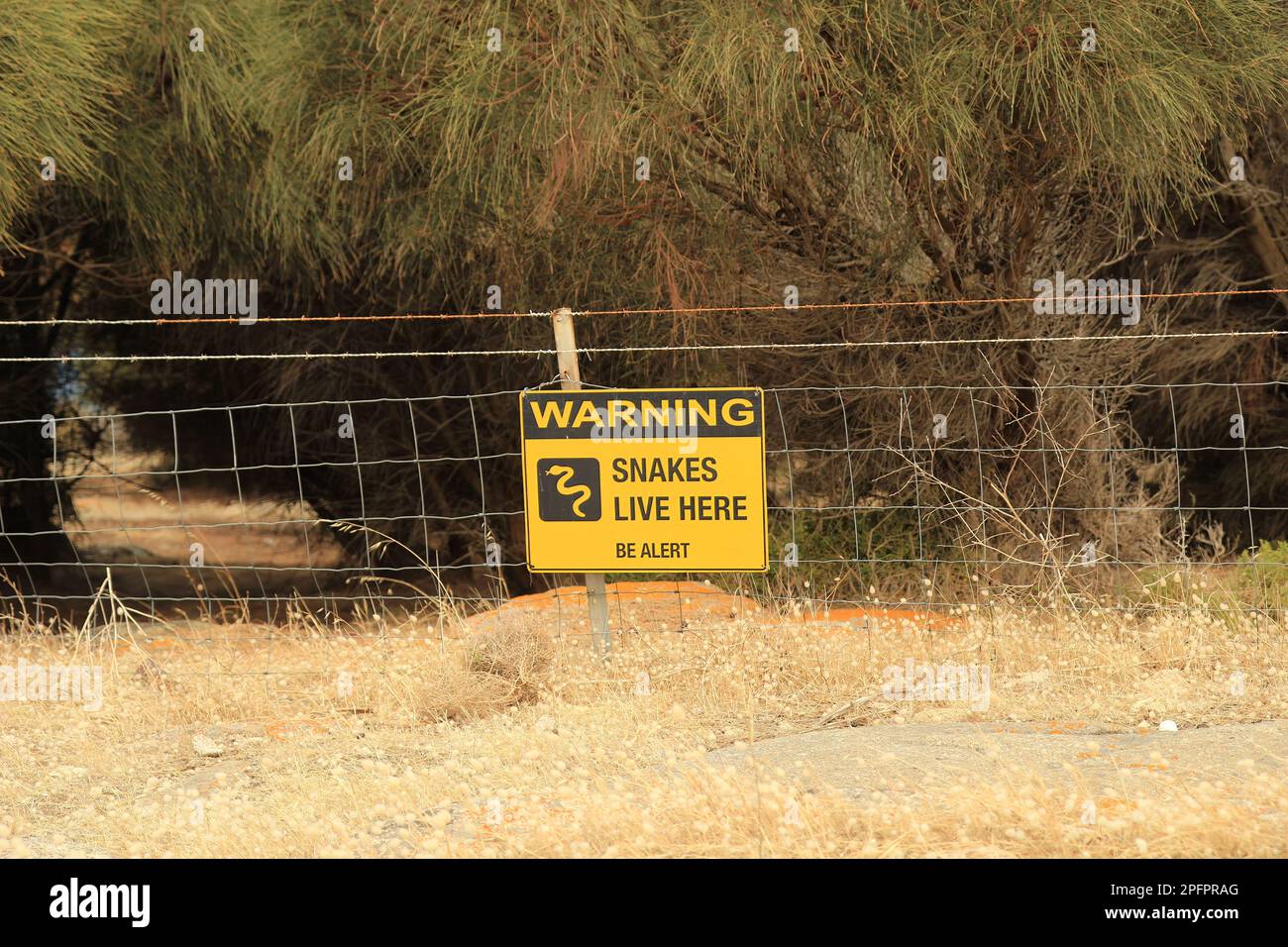 Traditional Warning Sign in Australia Stock Photo - Alamy