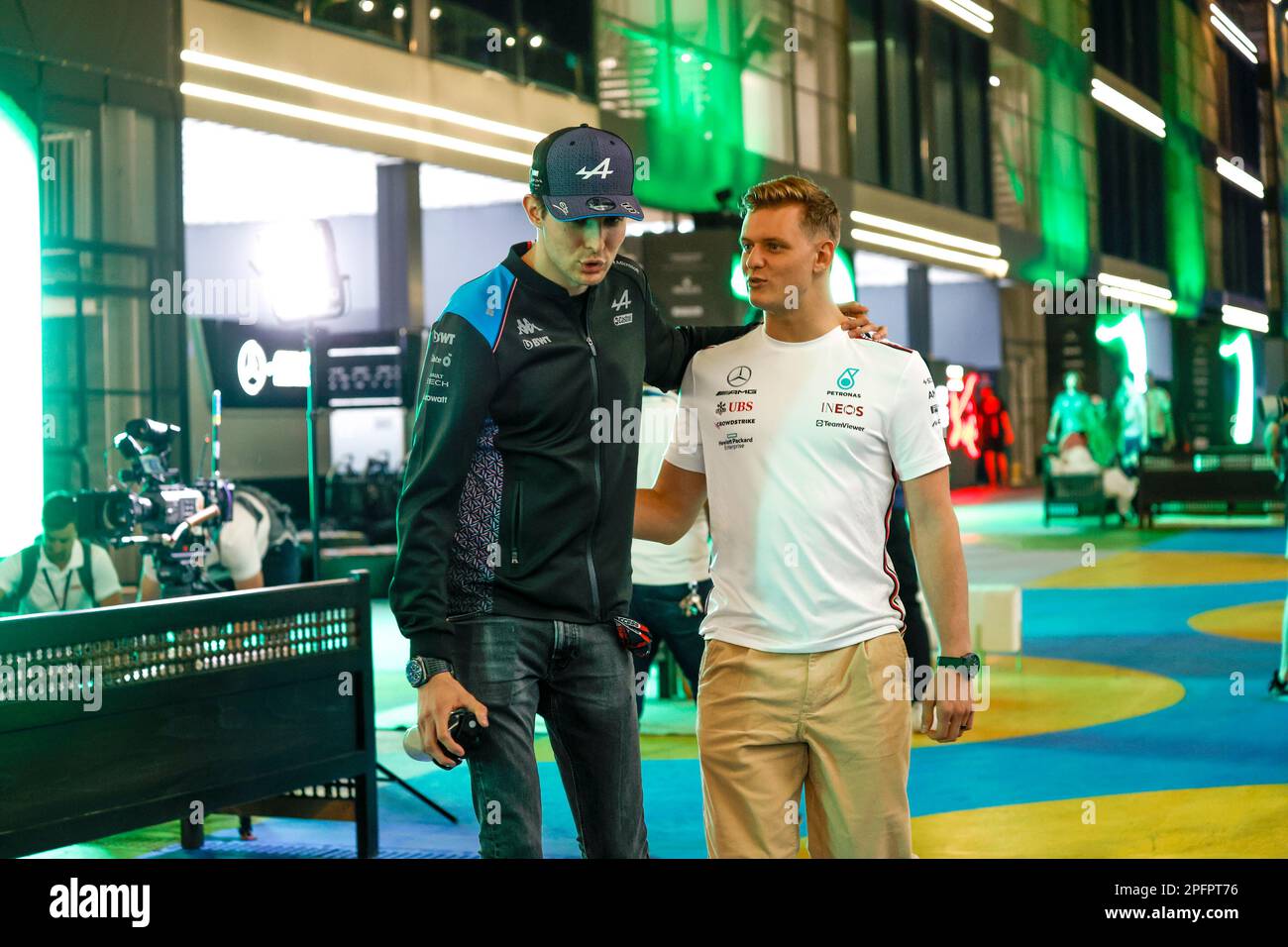 Jeddah, Saudi Arabia. 17th Mar, 2023. #31 Esteban Ocon (FRA, BWT Alpine F1 Team), Mick ...