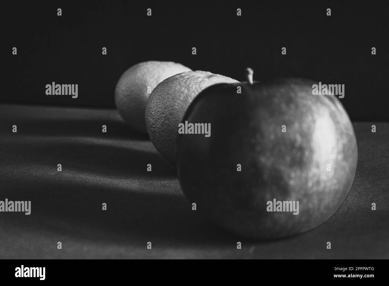 Apple isolated Black and White Stock Photos & Images - Alamy