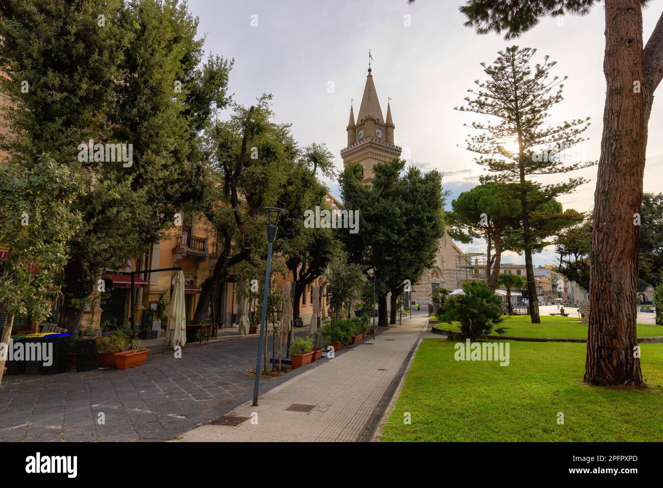 Historic Church in a touristic city Messina, Sicilia, Italy Stock Photo ...