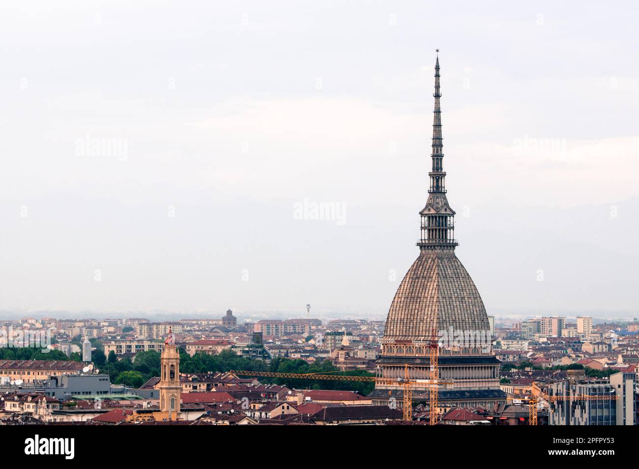 Italy, Piemont, Turin. View from above of Turin, in summer time Stock ...