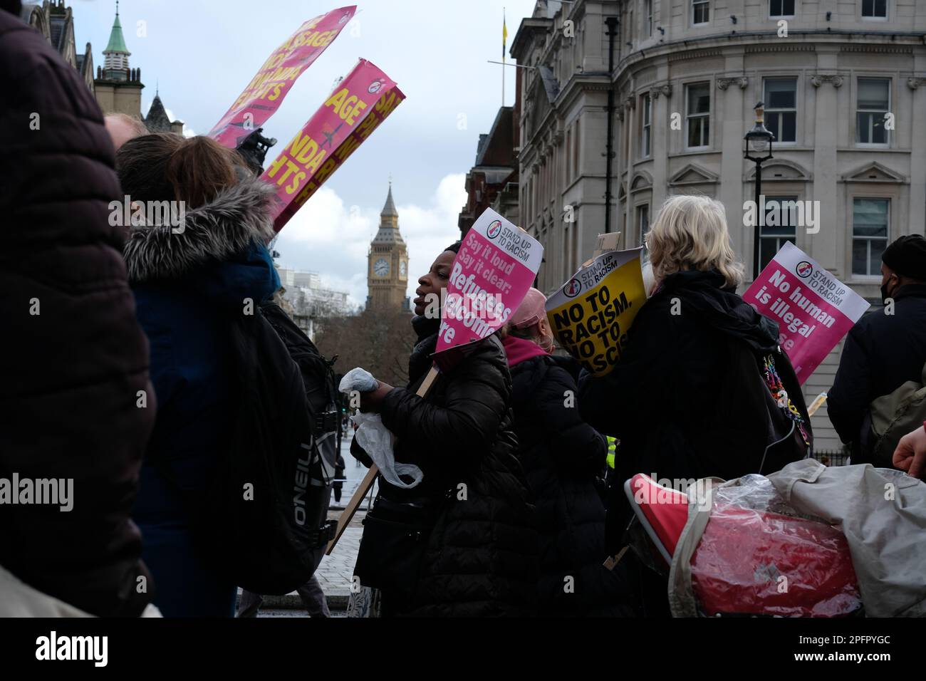 London, UK. 18th Mar, 2023. People attend the Resist Racism National ...