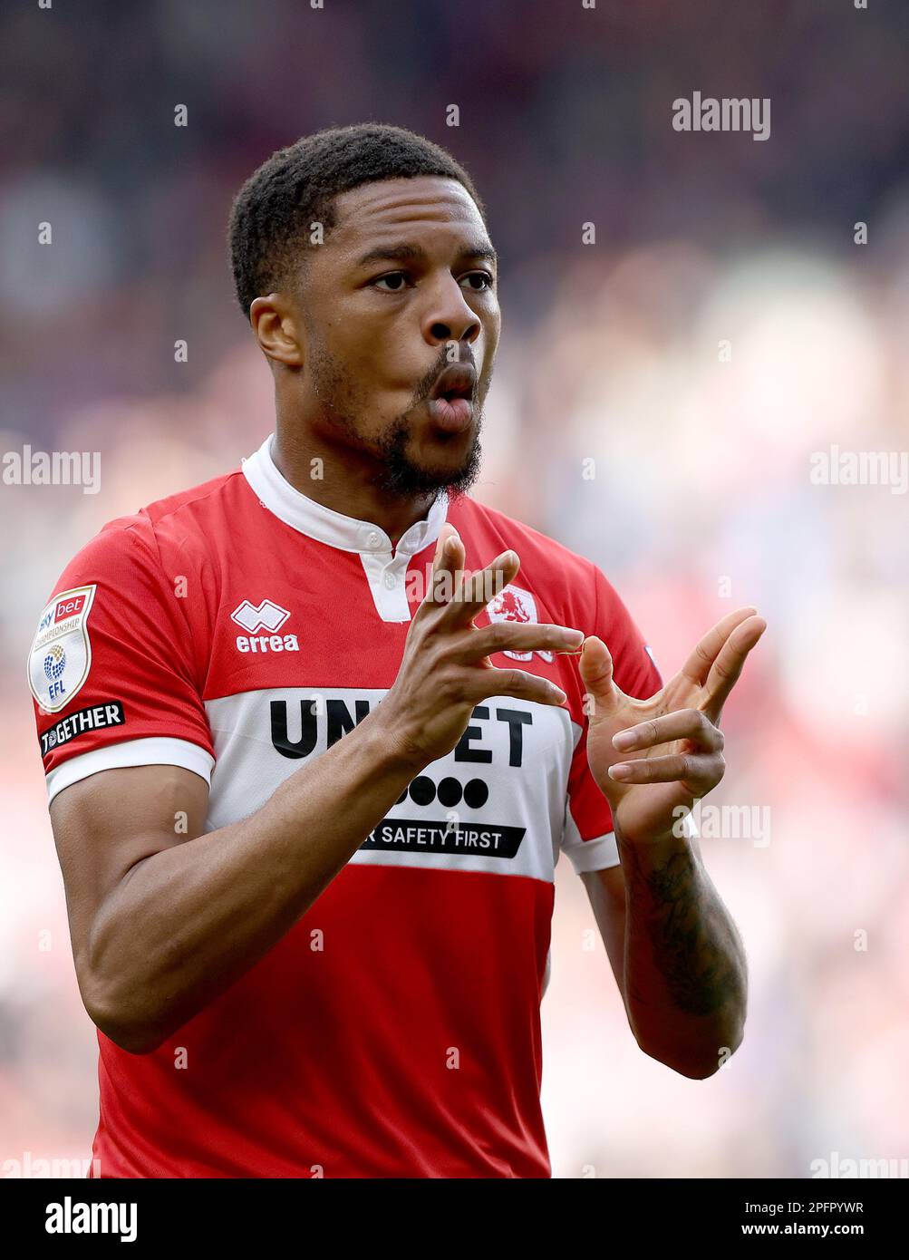 Middlesbrough, UK. 18th Mar, 2023. Chuba Akpom of Middlesbrough ...