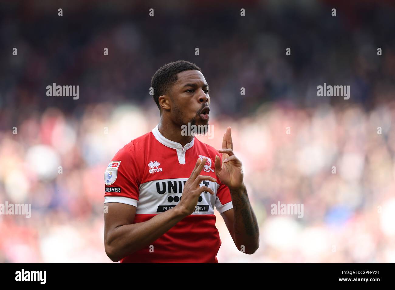 Middlesbrough, UK. 18th Mar, 2023. Chuba Akpom of Middlesbrough ...