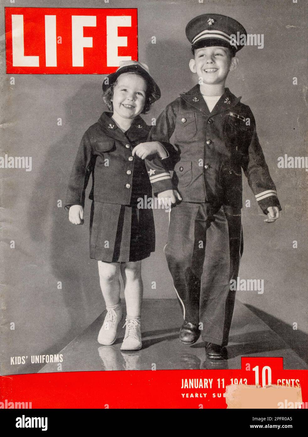 Vintage "Life" Magazine 11 January 1943 Issue Cover, USA Stock Photo ...
