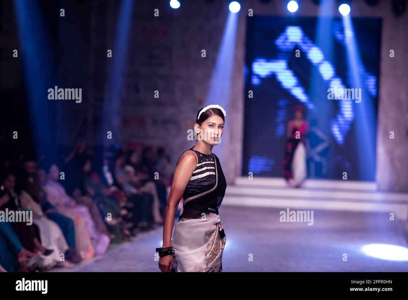 Dhaka, Bangladesh. 17th Mar, 2023. A model walks the runway at the Bangladesh fashion show ...