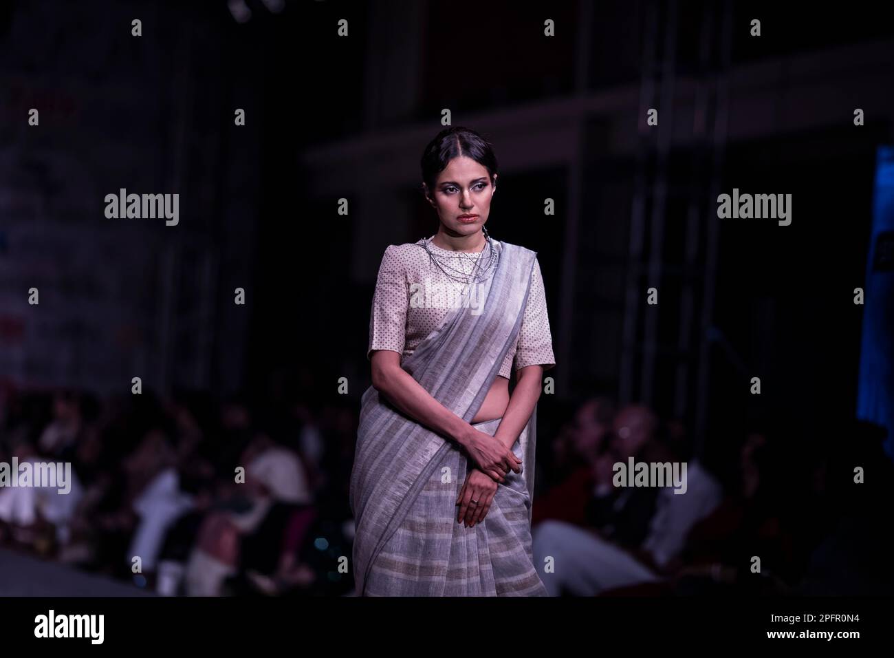 Dhaka, Bangladesh. 17th Mar, 2023. A model walks the runway at the Bangladesh fashion show ...