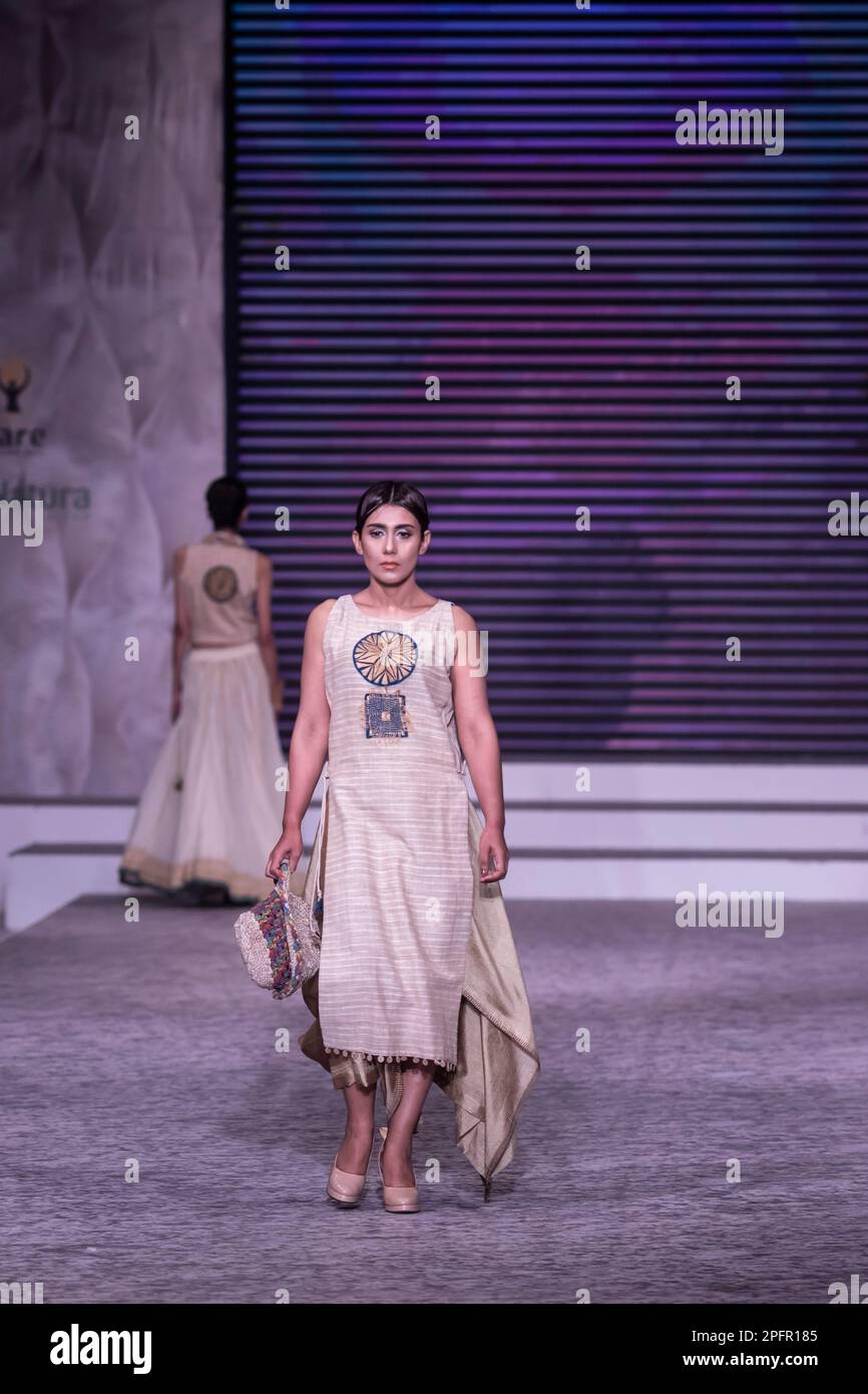 Dhaka, Bangladesh. 17th Mar, 2023. A model walks the runway at the Bangladesh fashion show ...