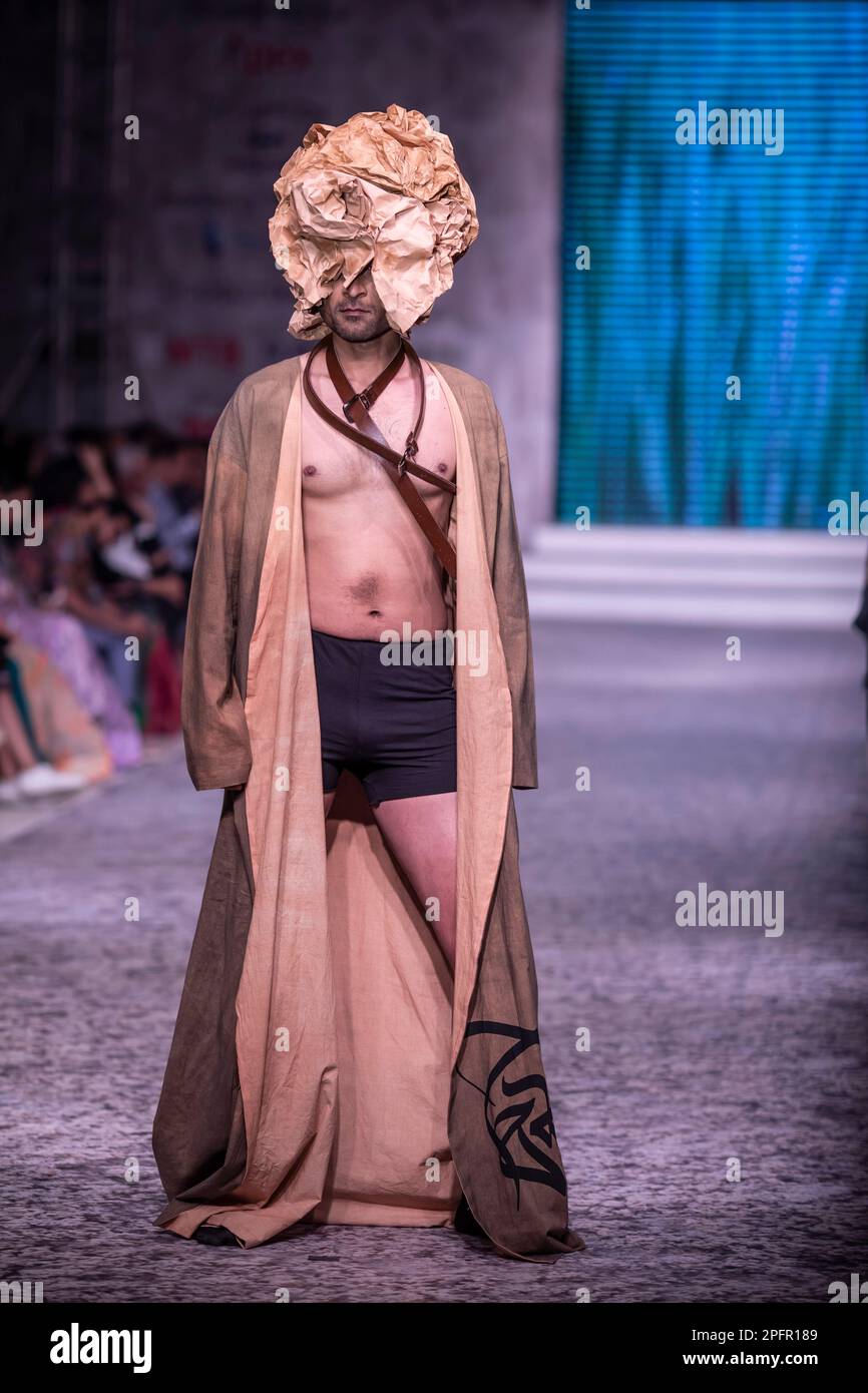 Dhaka, Bangladesh. 17th Mar, 2023. A model walks the runway at the Bangladesh fashion show ...