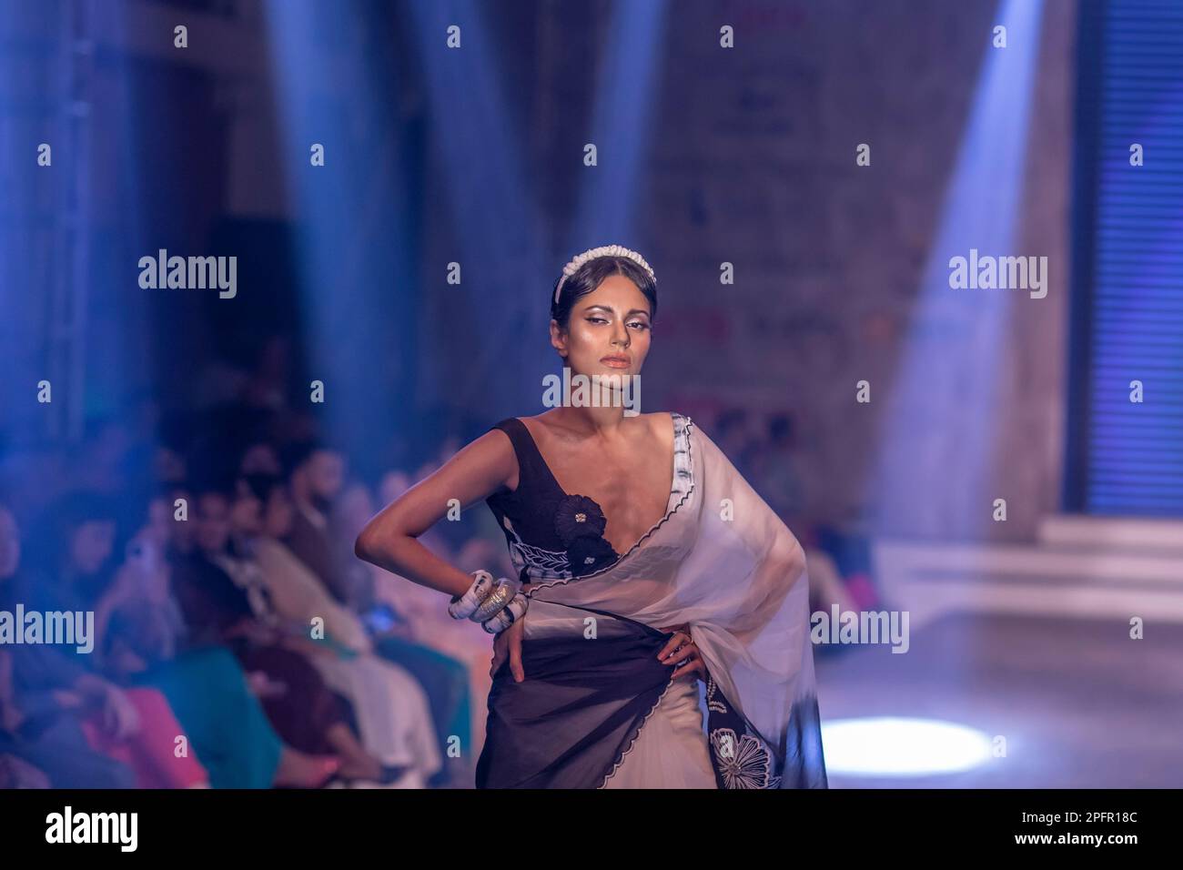 Dhaka, Bangladesh. 17th Mar, 2023. A model walks the runway at the Bangladesh fashion show ...