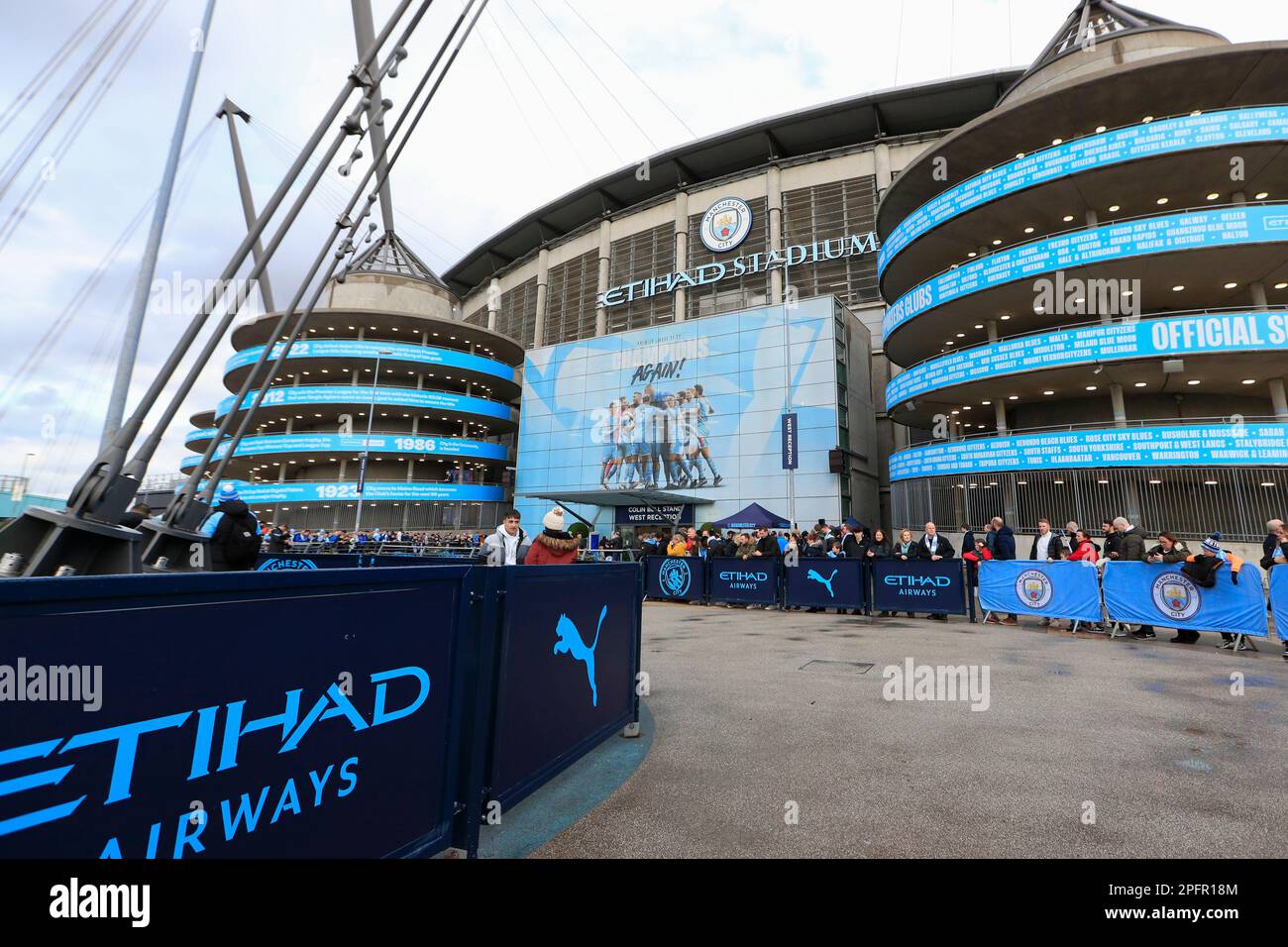 City fans on the concourse ahead of the Emirates FA Cup Quarter Final ...