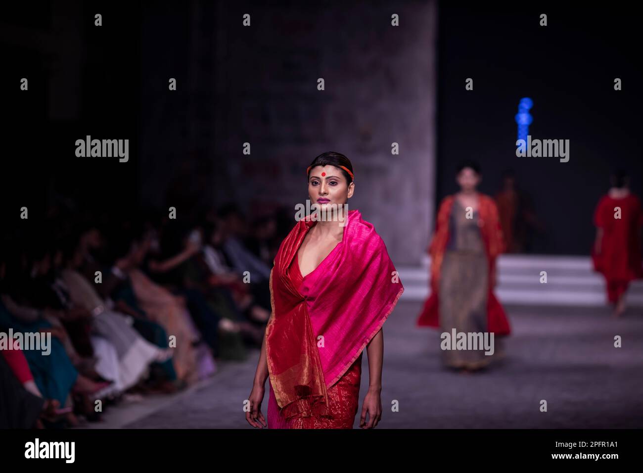Dhaka, Bangladesh. 17th Mar, 2023. A model walks the runway at the Bangladesh fashion show ...
