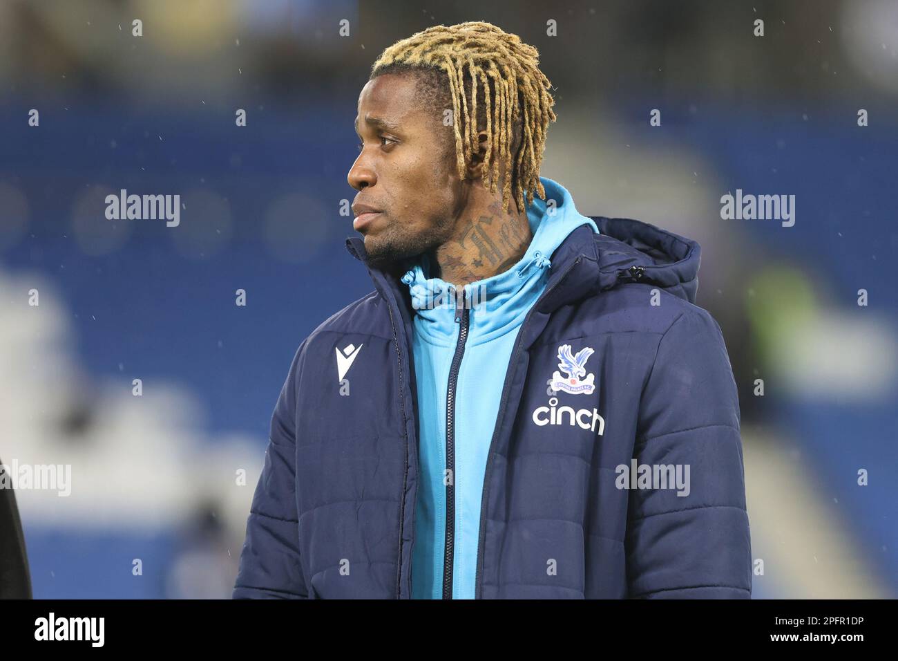 Wilfred Zaha of Crystal Palace at the AMEX stadium in Brighton Stock ...