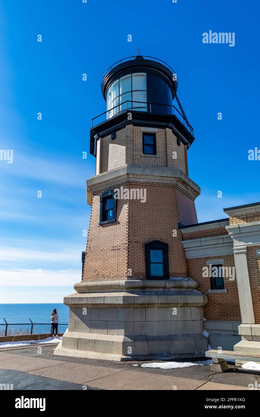 Tower of Split Rock Lighthouse on Lake Superior, Minnesota, USA [No ...