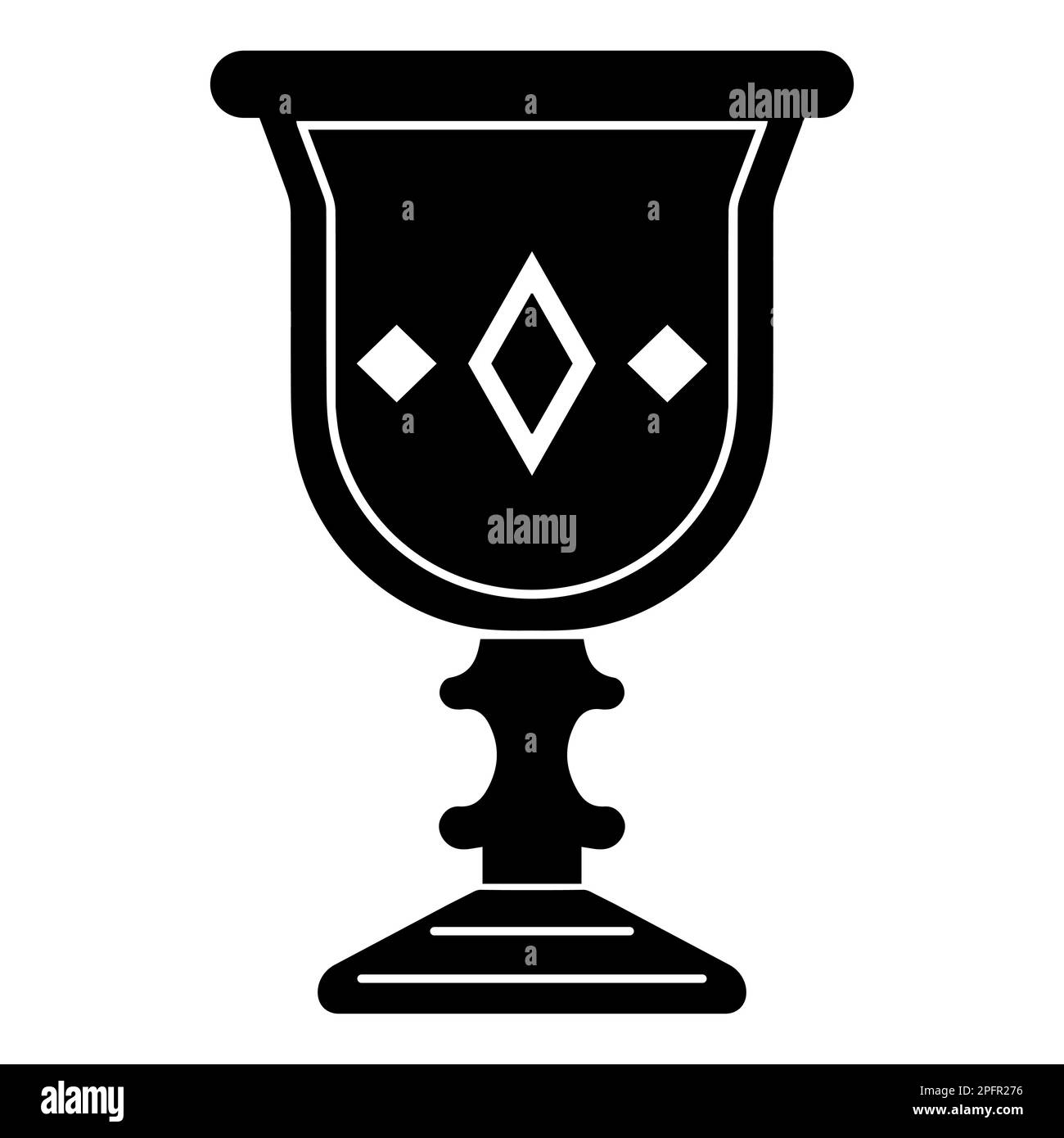 medieval goblet for wine black icon. flat vector illustration Stock ...