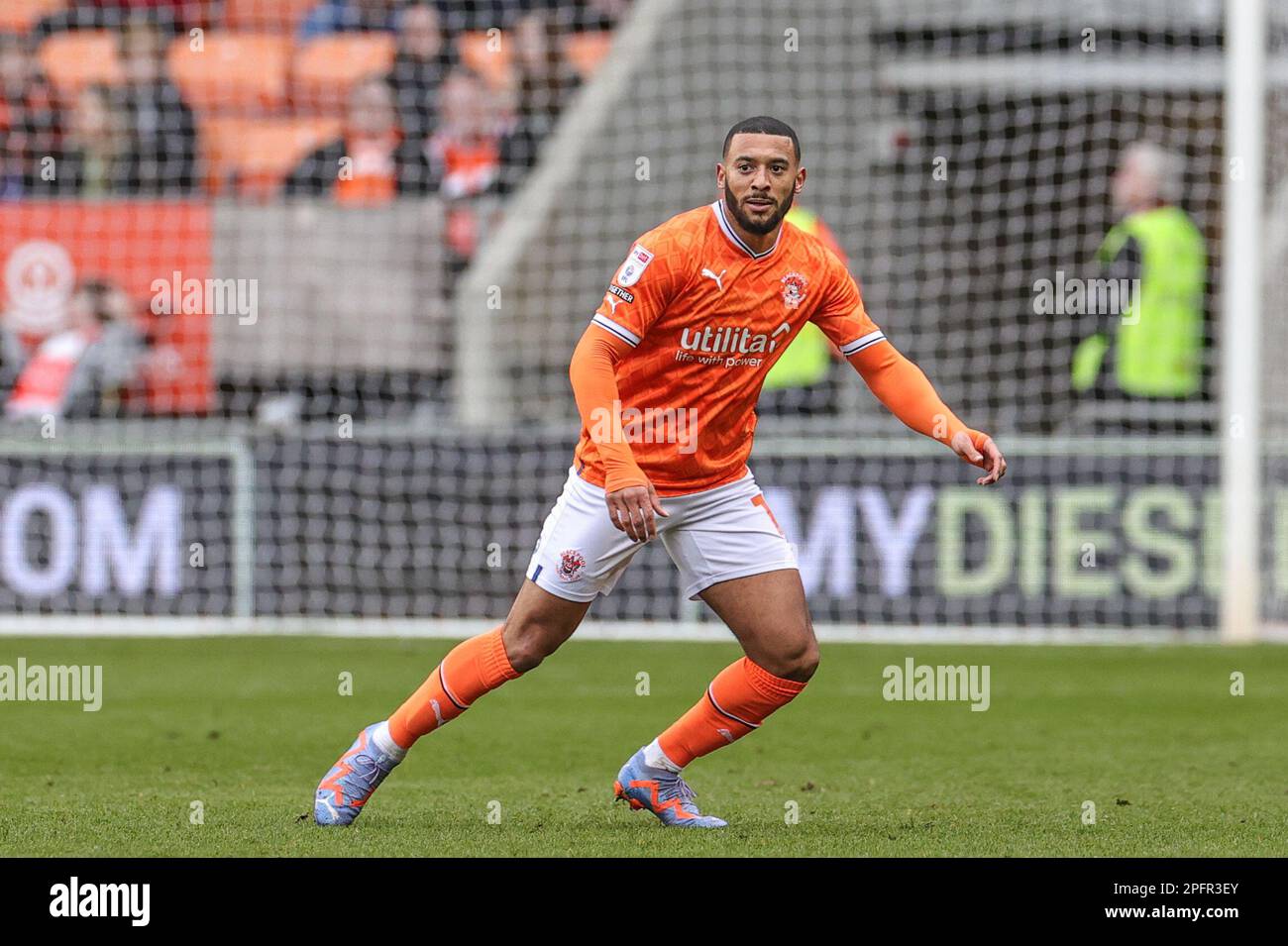Keshi Anderson #10 of Blackpool during the Sky Bet Championship match ...