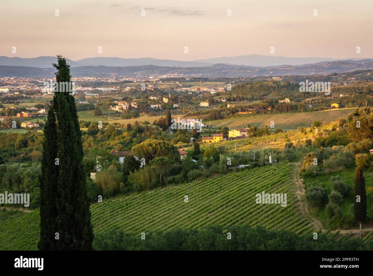 San Miniato, Pisa province, landscape of the Tuscany hills in ...