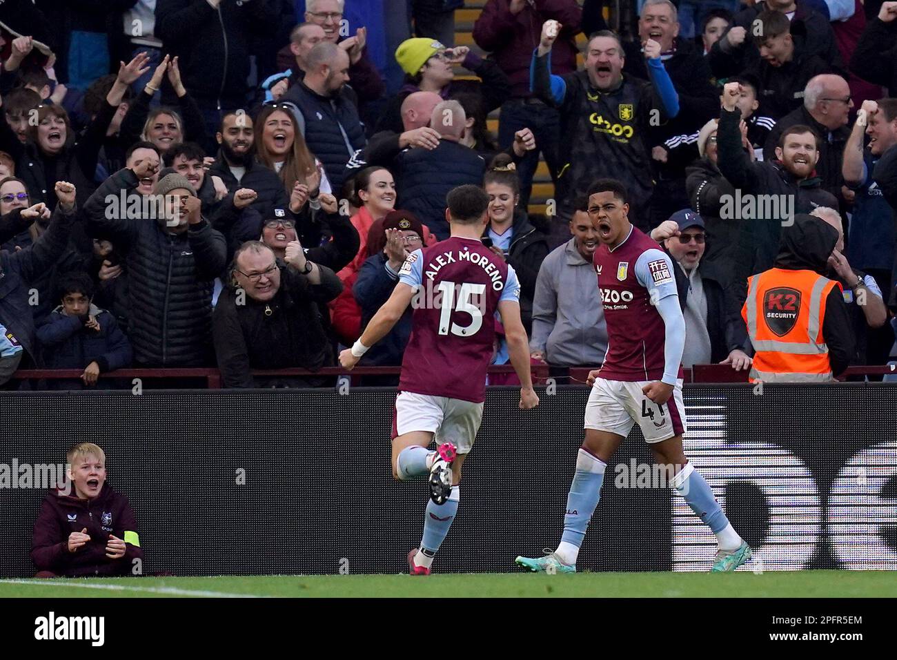 Aston Villas Jacob Ramsey Celebrates Scoring Their Sides Second Goal