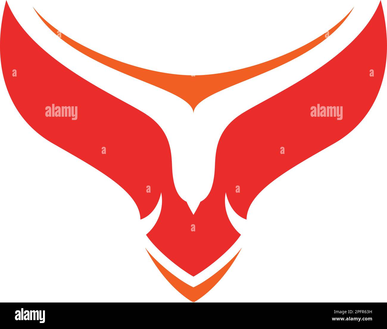 Abstract Symbol of Bird Spreading its Wings Stock Vector Image & Art ...